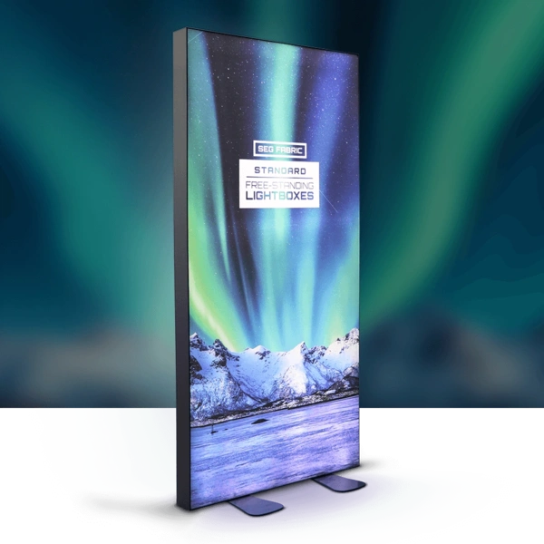 SEG Fabric Free-Standing Lightboxes | Graphic Print & Sign Company Ltd